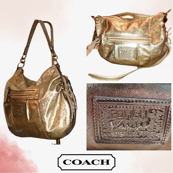 Coach | Bags | Coach Poppy Jazzy Gold Shoulder Bag | Poshmark